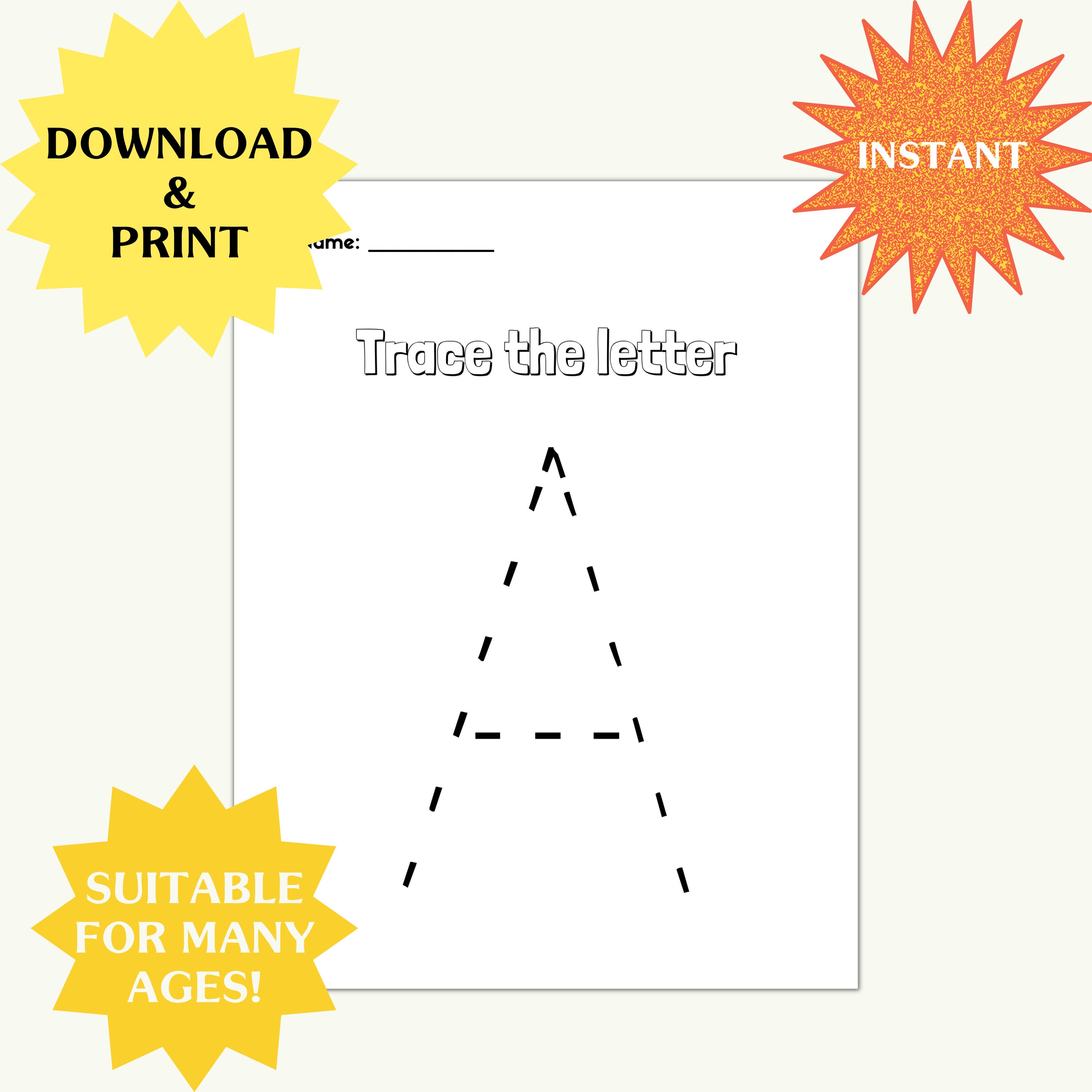 Printable Alphabet Tracing Sheets 26 Digital Download - Etsy