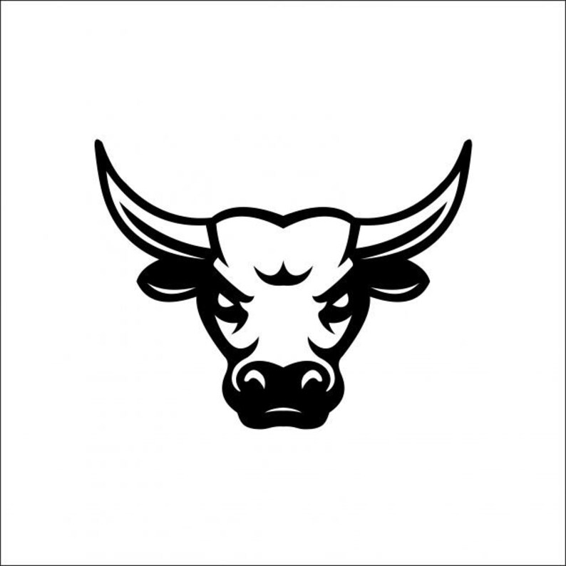 Bull Head Svg - Etsy