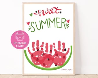 Summer Handprint Craft Summer Craft for Kids Summer Handprint Art ...