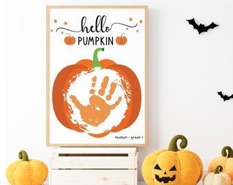 Halloween 8.5x11 Handprint Craft / Art / Preschool Activity / School ...