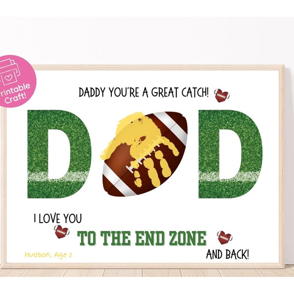 Football Handprint Craft - Etsy