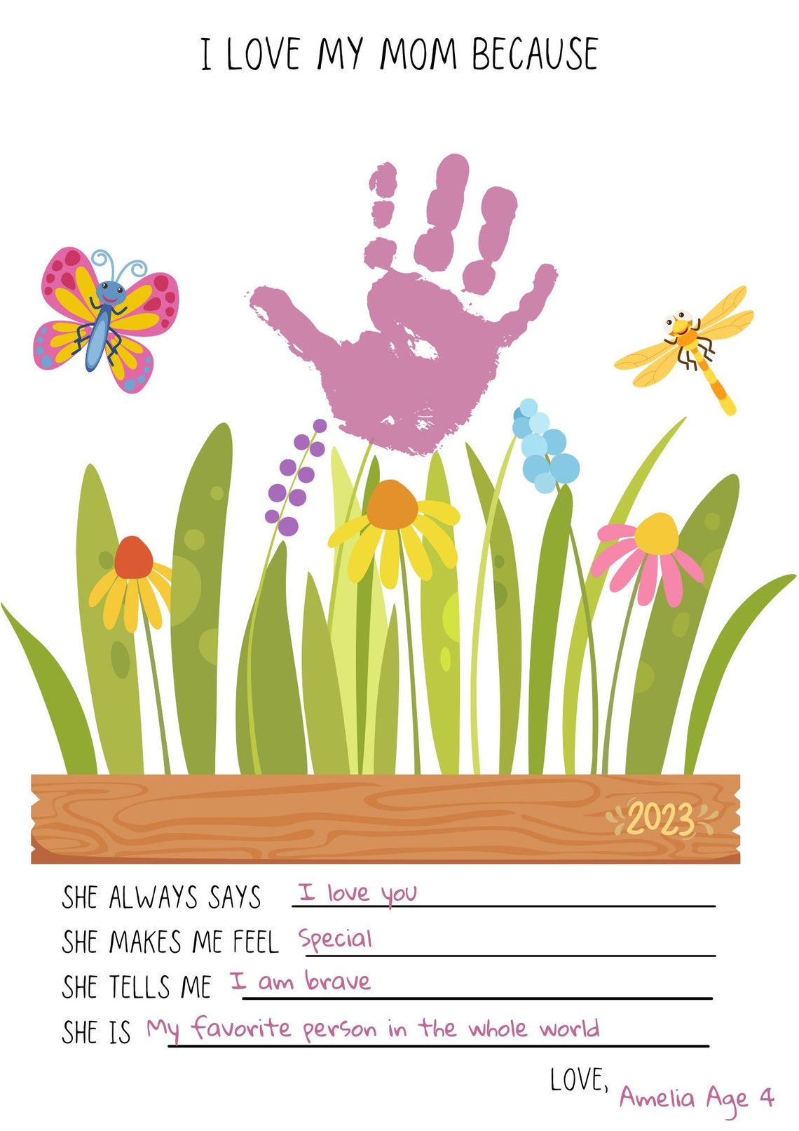 Printable Mothers Day Craft Crafts for Pre-k and - Etsy
