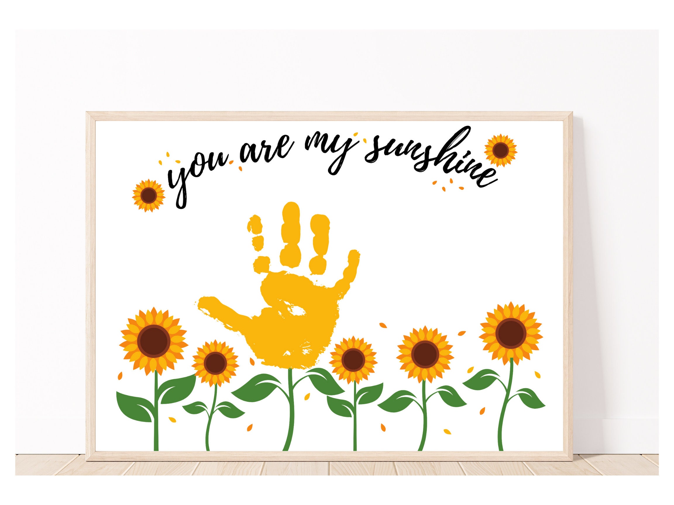 Sunflower Handprint Craft Fall Handprint Art Handprint Flower Art ...