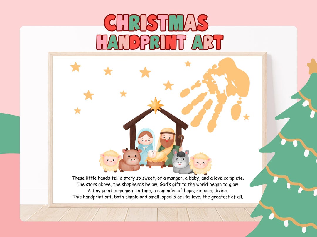 Christmas Nativity Handprint Art: Keepsake Poem (digital Download) - Etsy