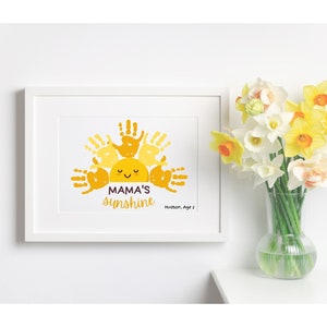 Mothers Day Crafts Preschool Printables You Are My Sunshine | Handprint ...