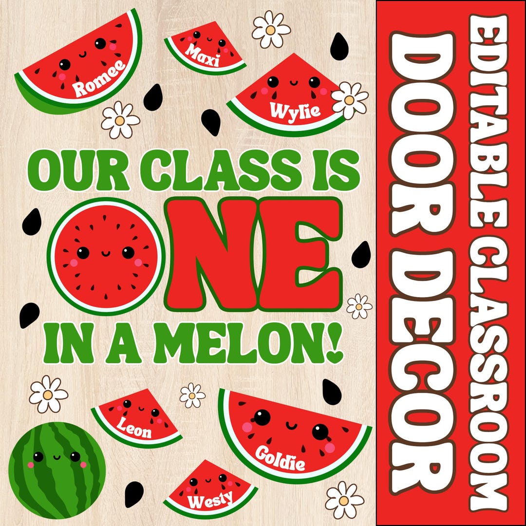 Classroom Door Decor Kit: Watermelon Theme, End of Year Bulletin Board ...