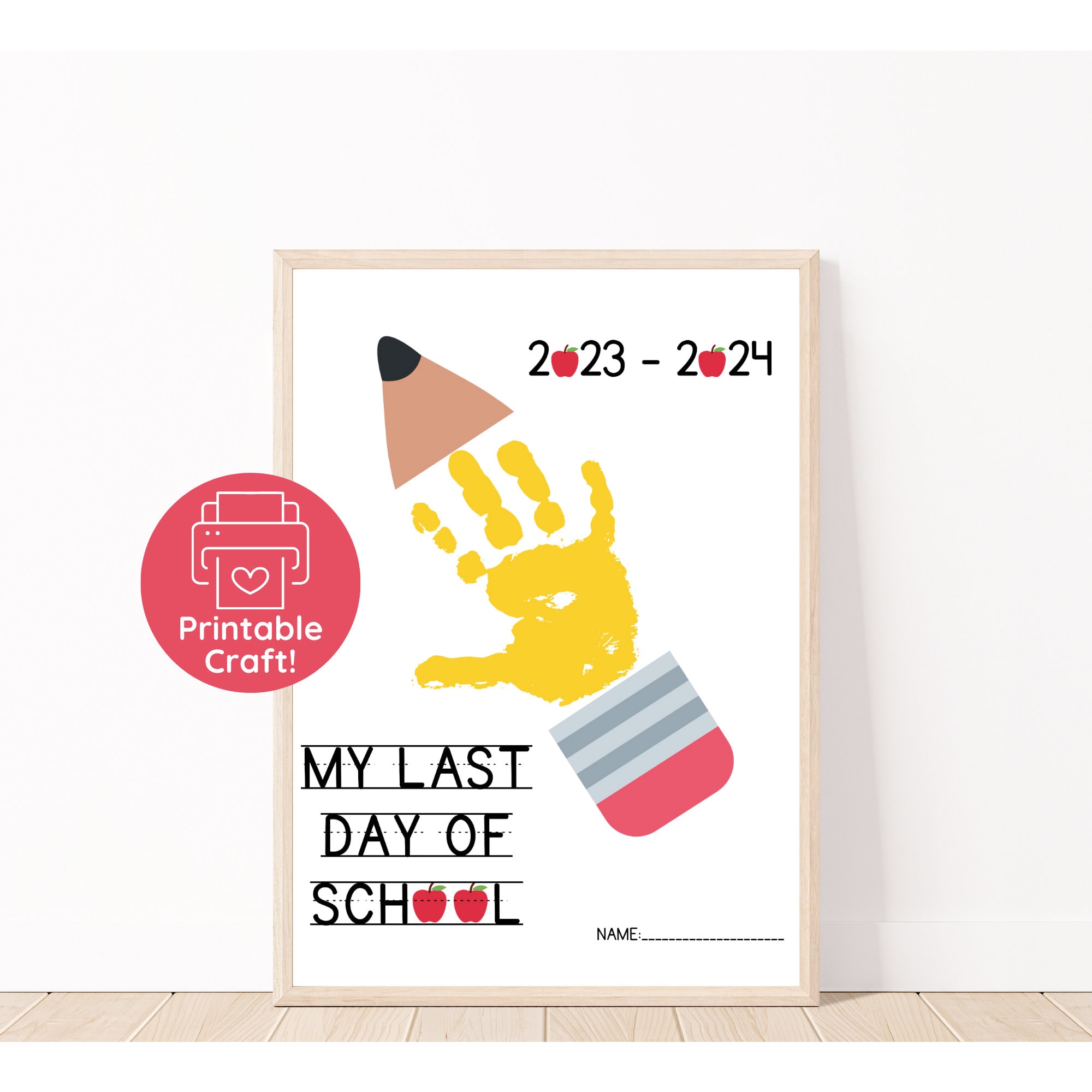Last Day of School Handprint Craft Preschool Graduation Memory Keepsake ...