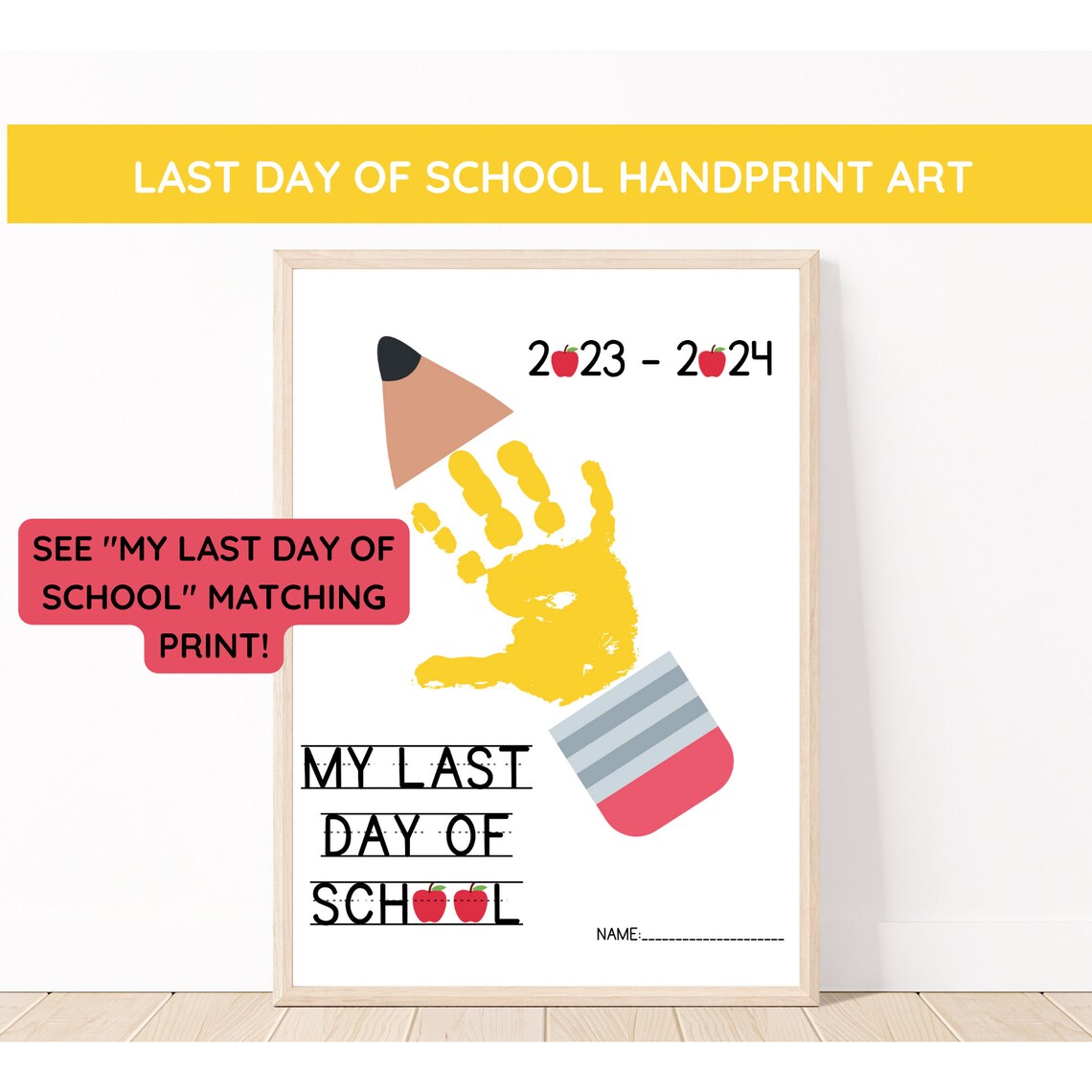 First Day of School Handprint Craft Back to School Printable Memory ...