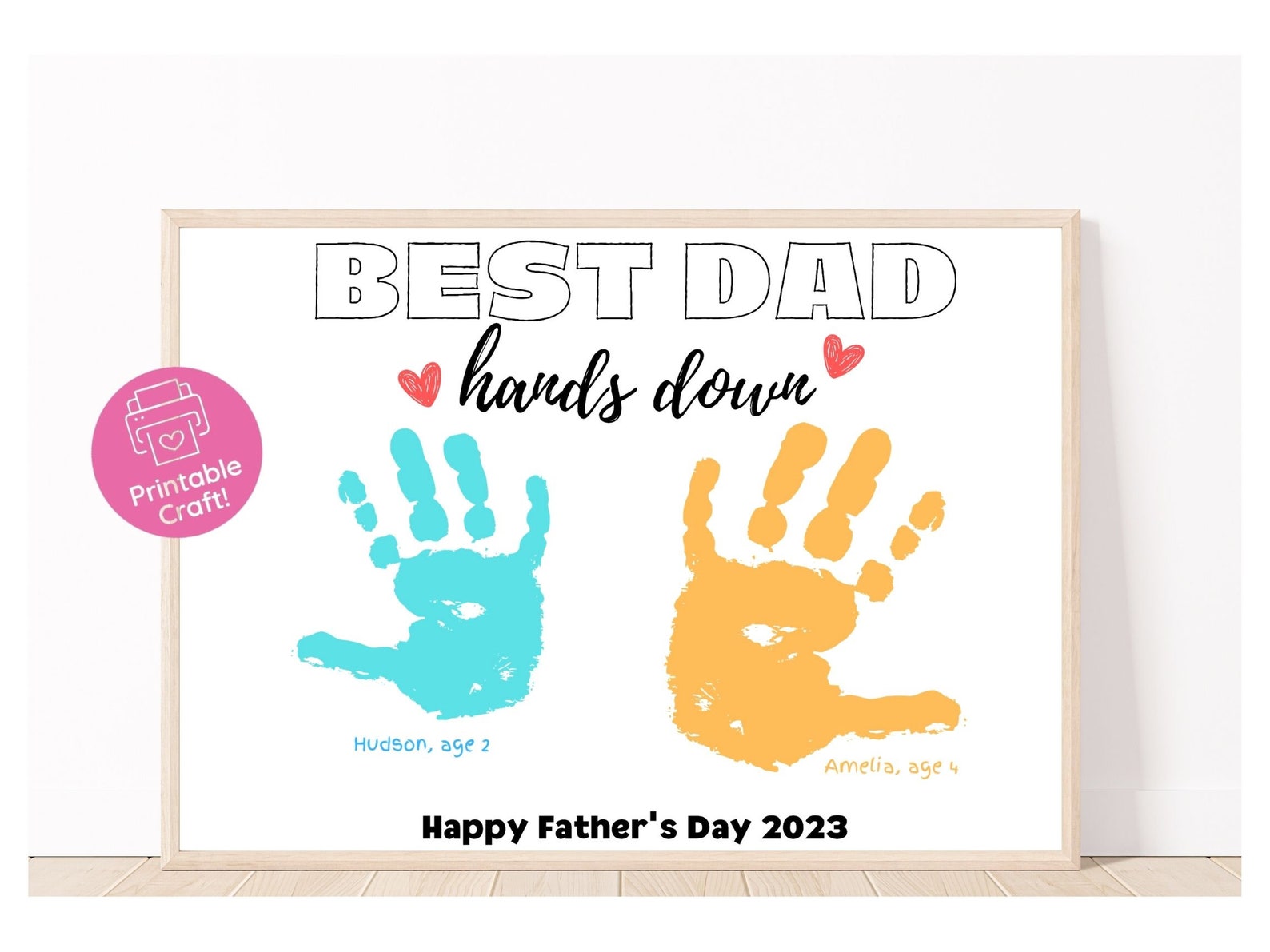 Hands Down Best Dad | Fathers Day Handprint Craft | Hands Down Sign ...