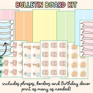 Birthday Bulletin Board Kit: Printable Classroom Decor (digital ...