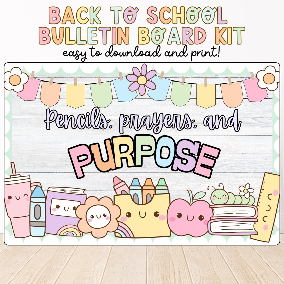 Jesus Classroom Back to School Bulletin Board Kit: Christian Decor (PDF ...
