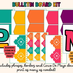 Cinco De Mayo Bulletin Board Kit, May Bulletin Board, Fiesta Classroom ...