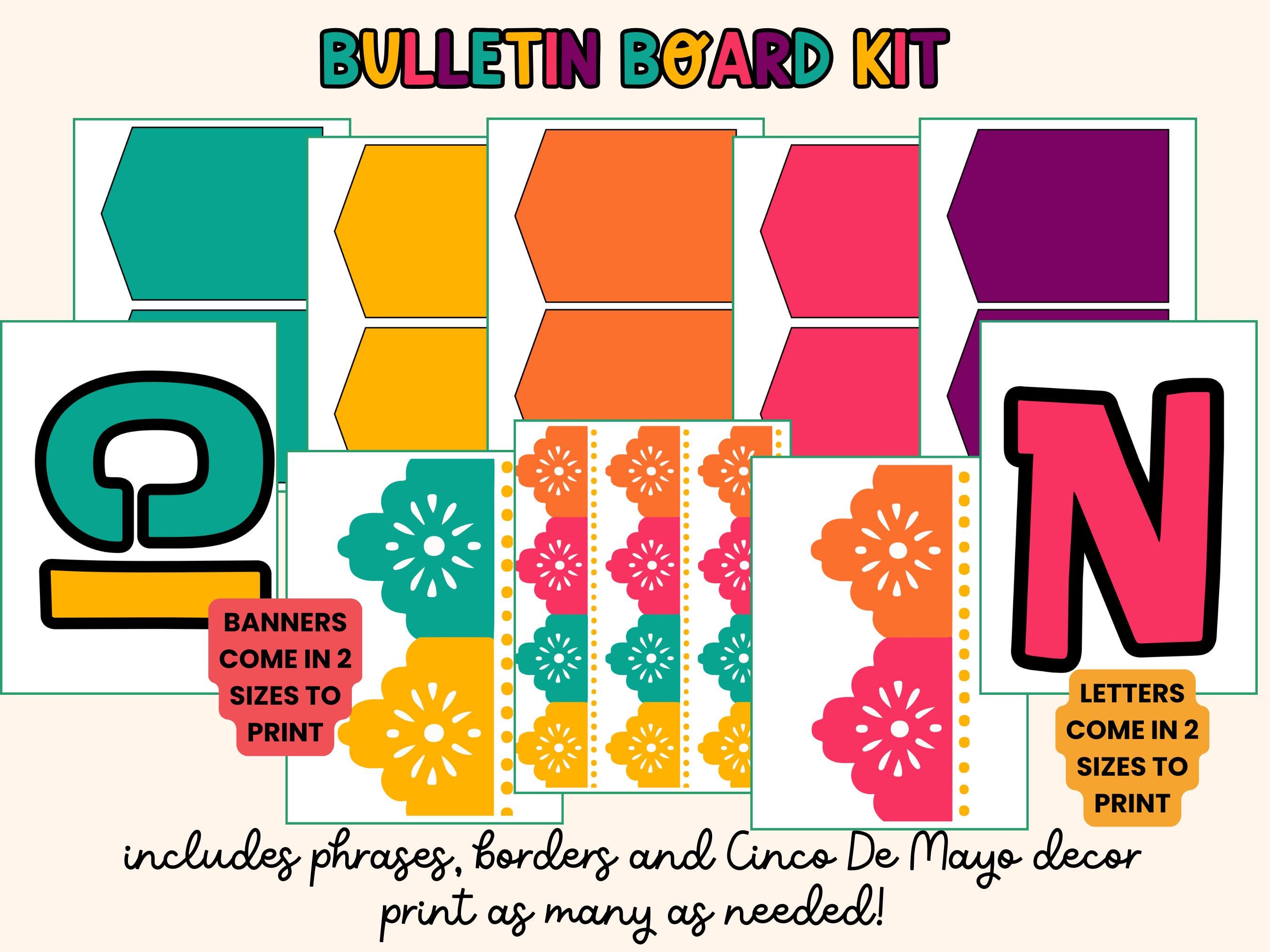 Cinco De Mayo Bulletin Board Kit: Fiesta Classroom Decor (digital ...