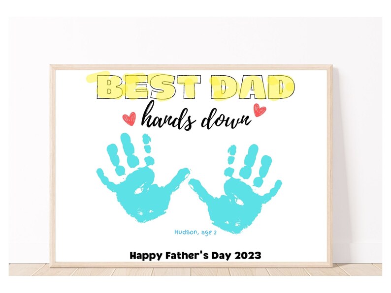 Hands Down Best Dad | Fathers Day Handprint Craft | Hands Down Sign ...