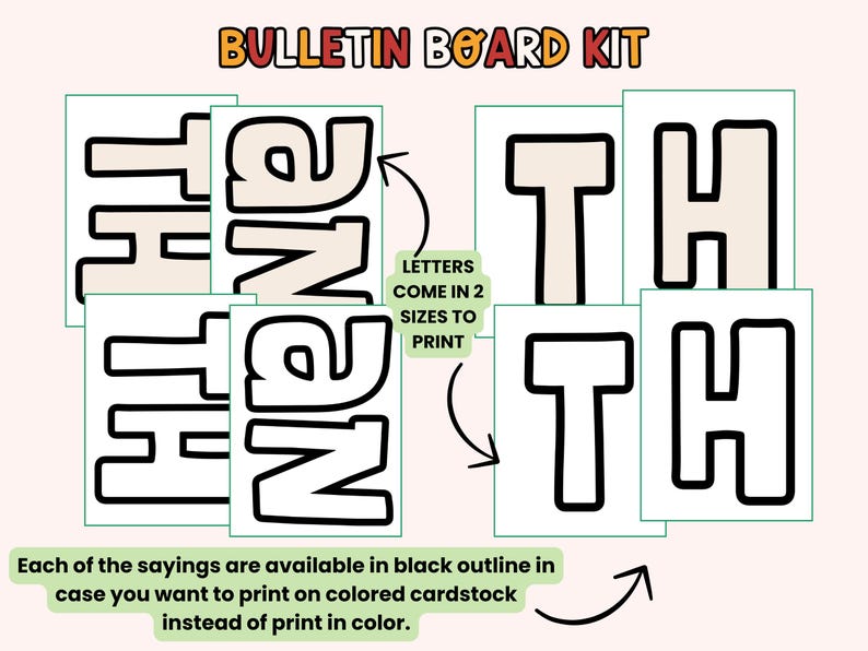Thanksgiving Bulletin Board Kit: Printable November Classroom Decor ...