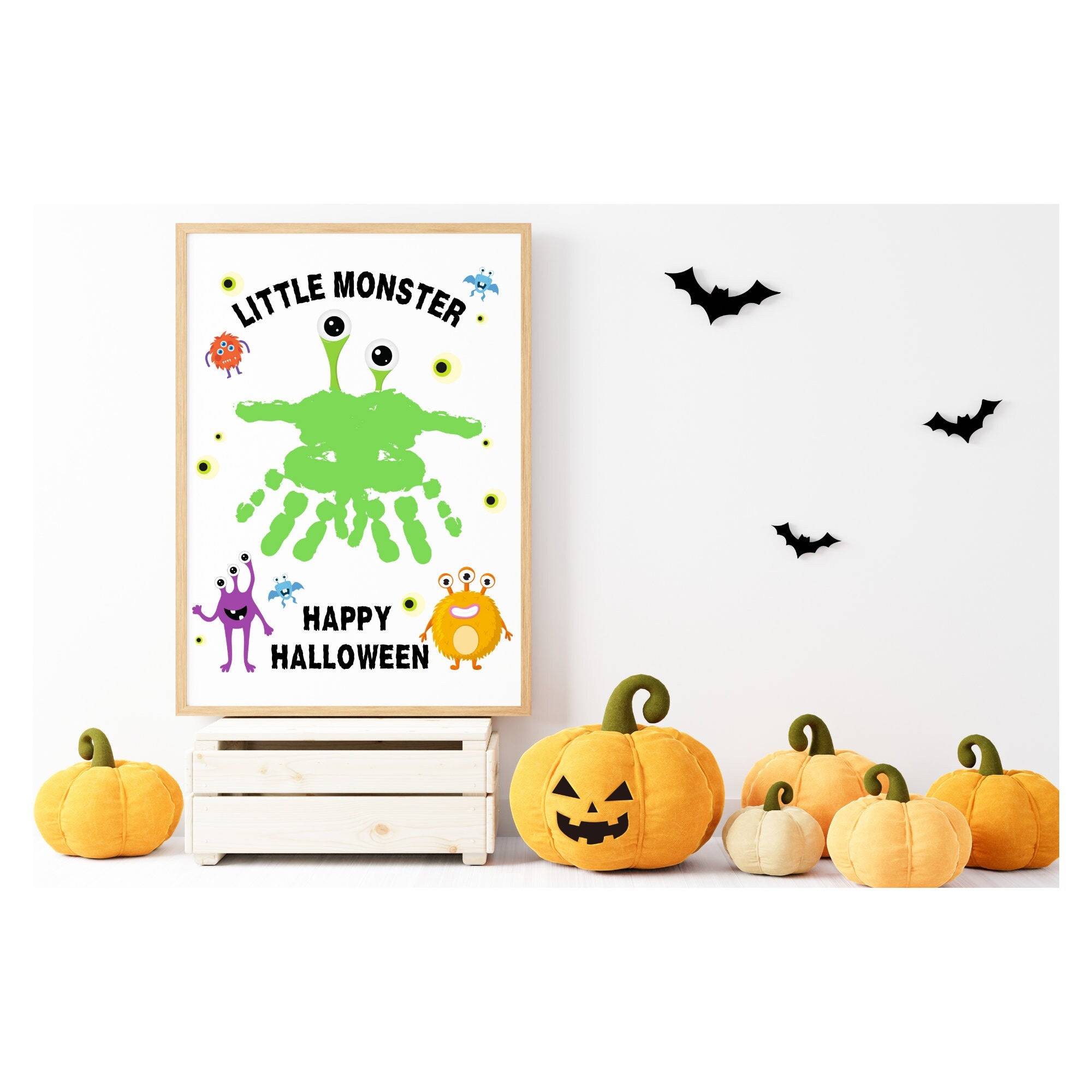 Halloween Handprint Craft Halloween Kids Craft Kit Little Monster ...