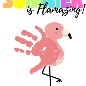 Flamingo Handprint Craft for Kids | Summer Handprint Craft | Summer ...