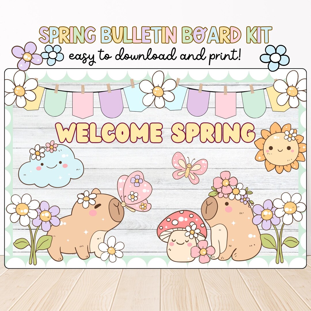 Spring Bulletin Board Kit: Printable Classroom Decor (digital Download ...