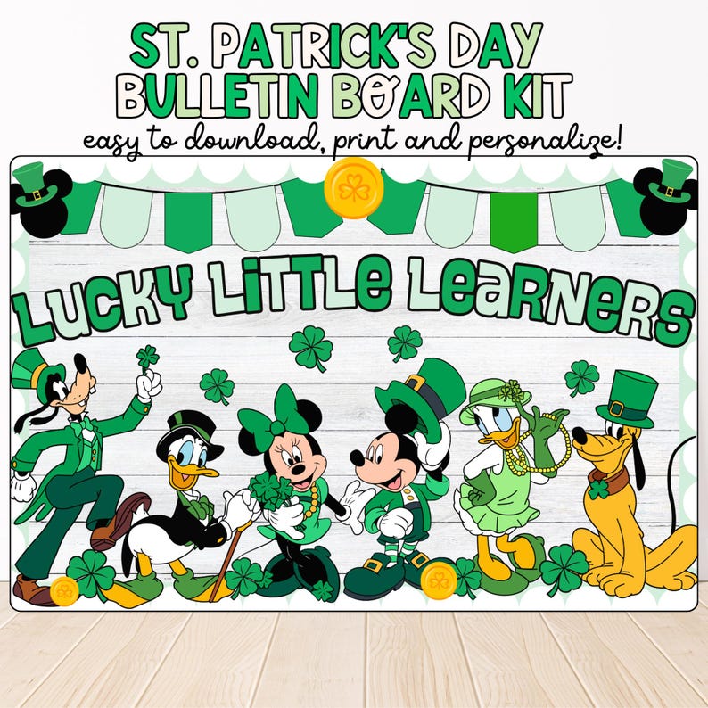 St. Patrick's Day Bulletin Board Kit: Spring Classroom Decor (digital ...