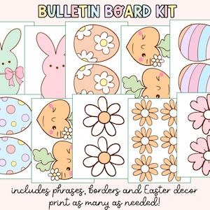 Easter Bulletin Board Kit, Spring Classroom Decor, March & April Themes ...
