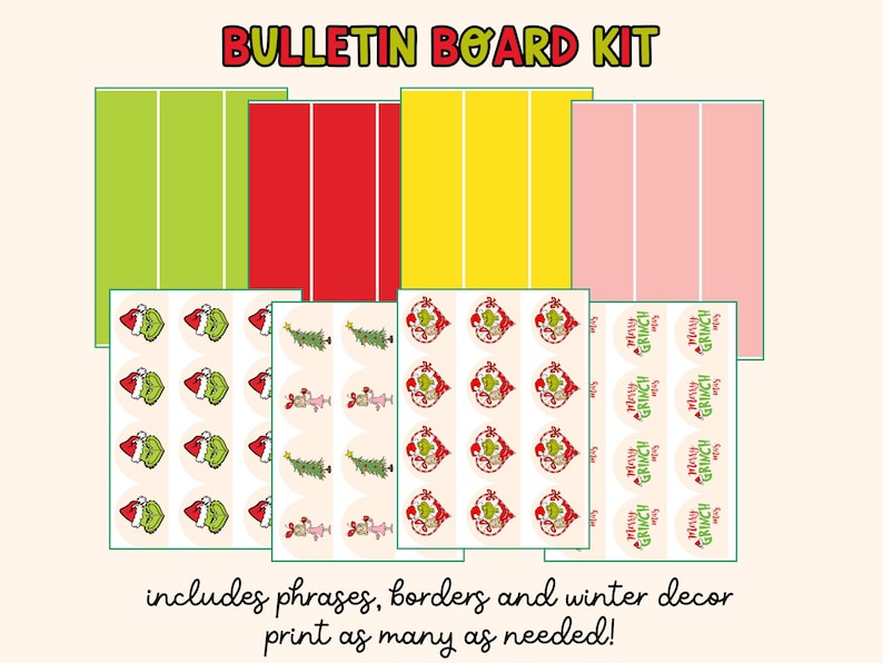 Christmas Bulletin Board Kit: Fun December Classroom Decor (digital ...