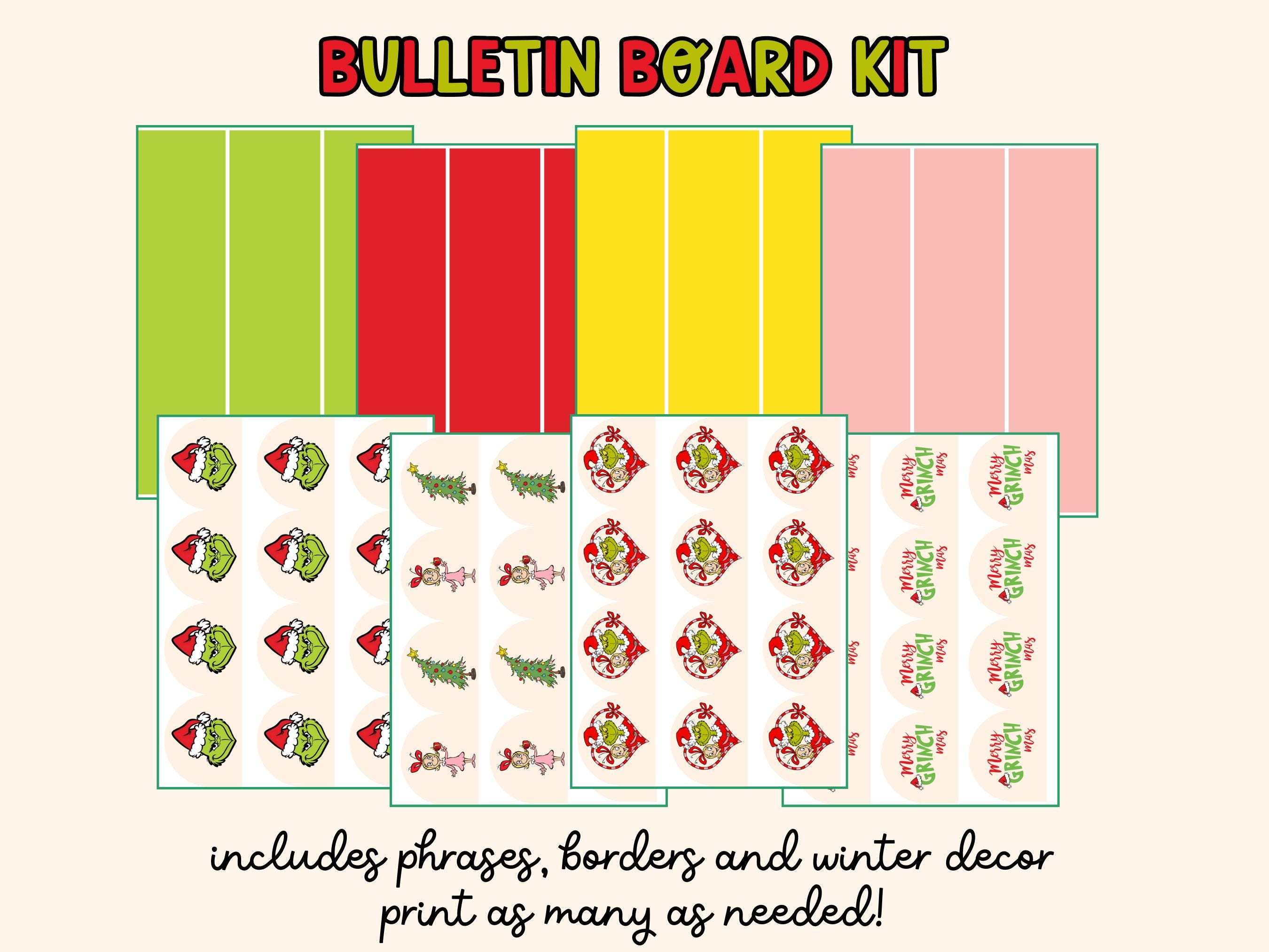 Christmas Bulletin Board Kit: Fun December Classroom Decor (digital ...