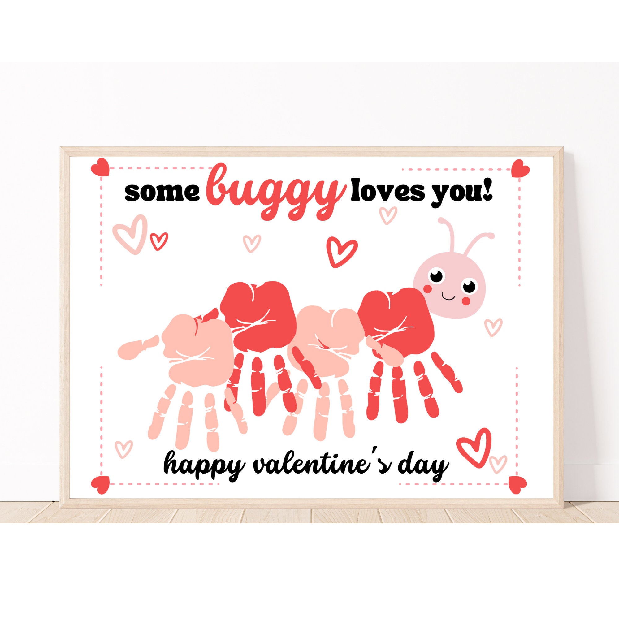 PRINTABLE Valentines Day Handprint Art Craft for Kids, Keepsake Art ...