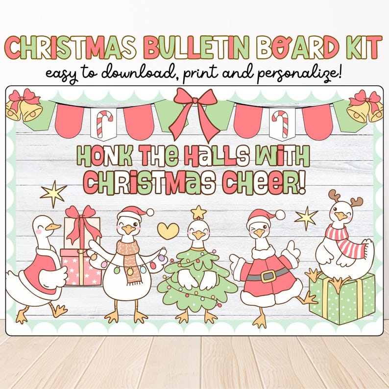 Silly Goose Christmas Bulletin Board Kit: December Themed Classroom ...