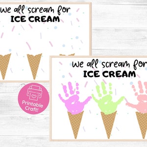 Ice Cream Handprint Art | Toddler Preschool Craft | Summer Craft ...