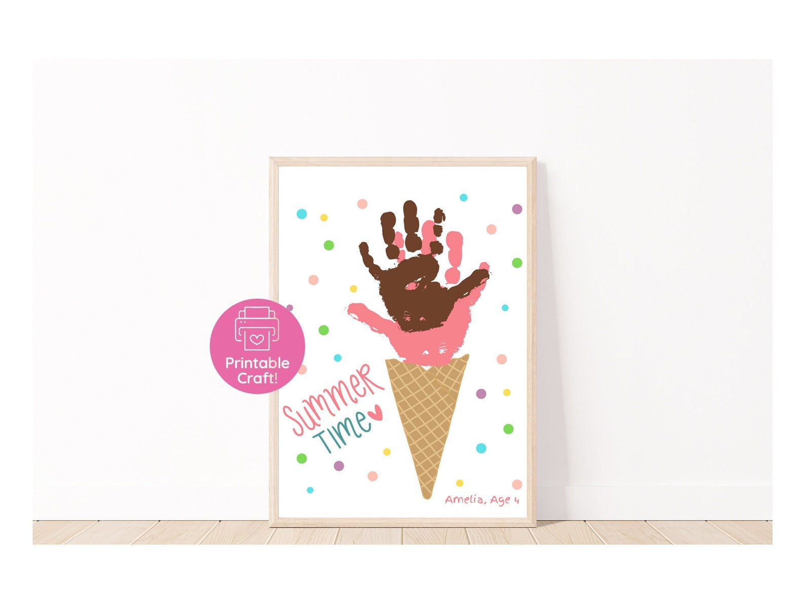 Summer Handprint Craft Summer Craft for Kids Summer Handprint Art Ice ...