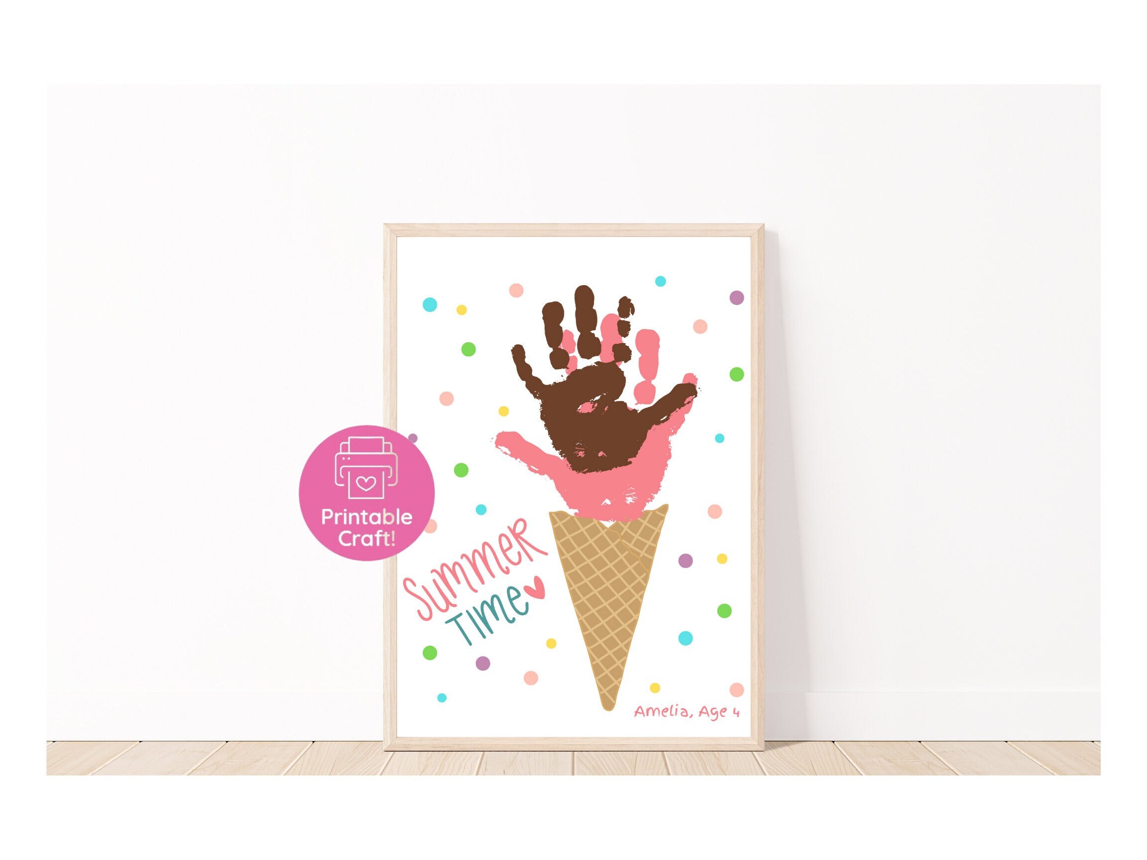 Summer Handprint Craft Summer Craft for Kids Summer Handprint Art Ice ...