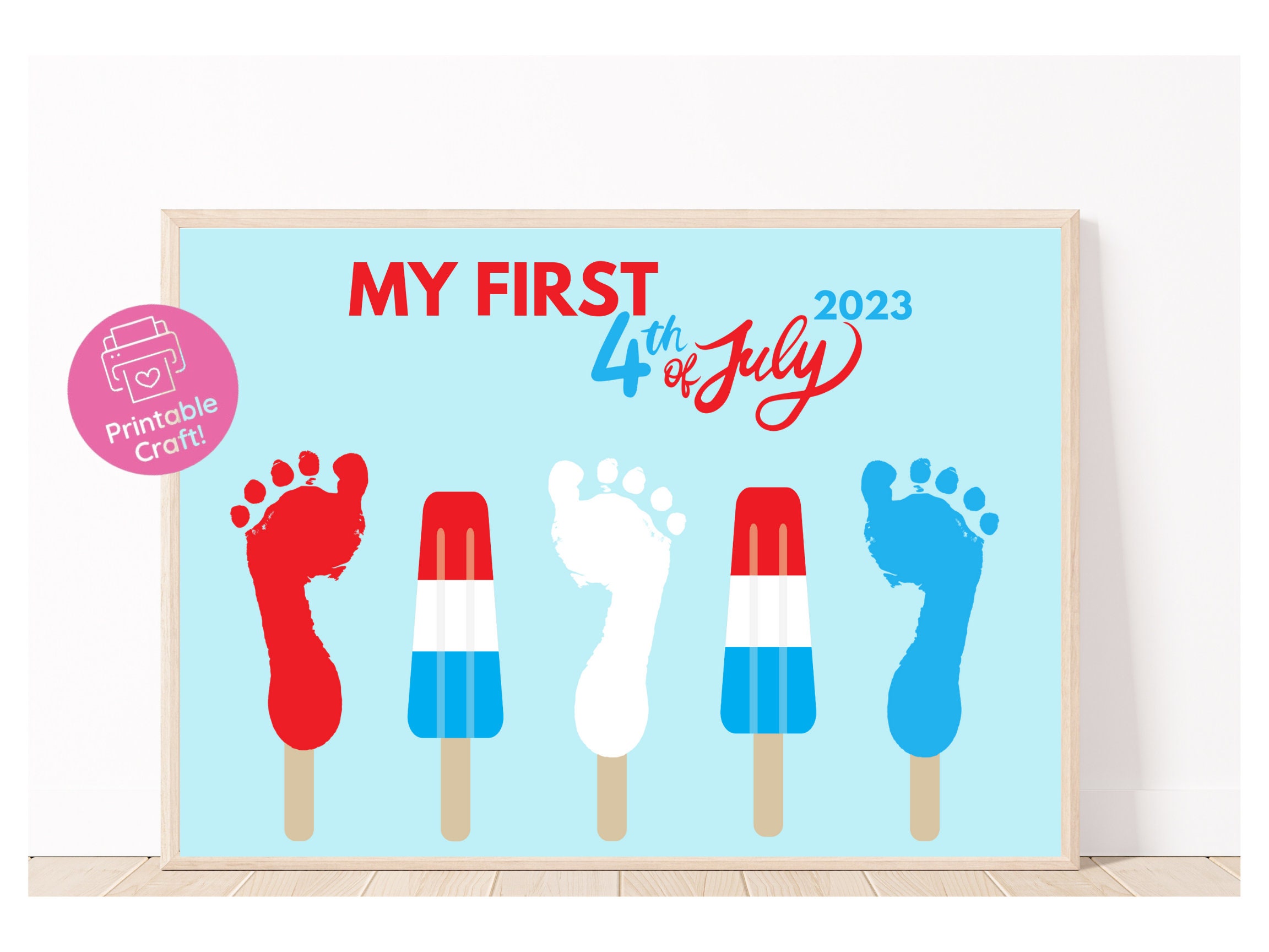 My First 4th of July Footprint Craft Fourth of July Handprint Art ...