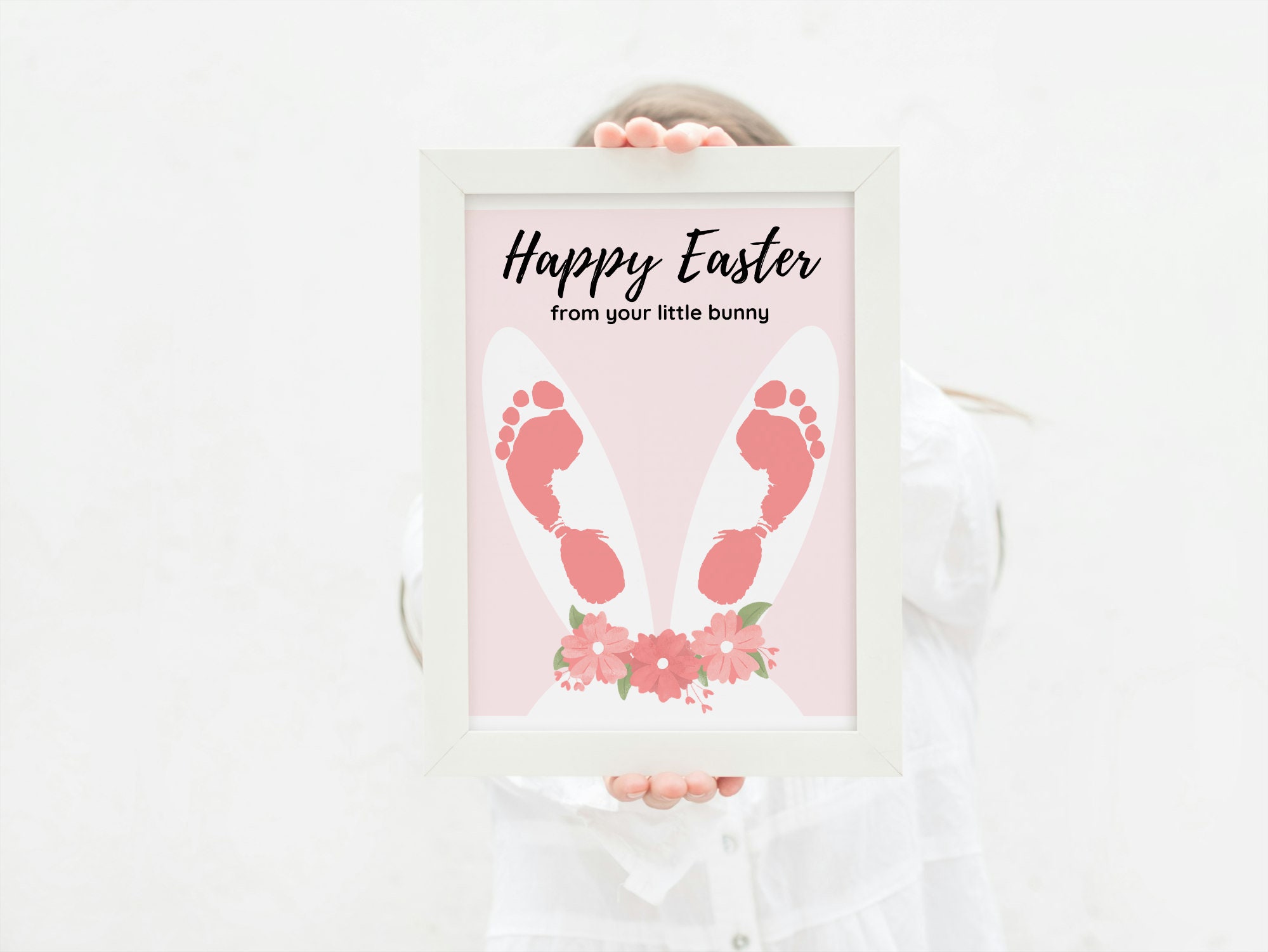 Easter Handprint Art, Easter Printable, Easter Bunny Footprint Craft ...