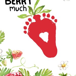 Mothers Day Footprint Crafts, Footprint Art Strawberry, Footprint ...