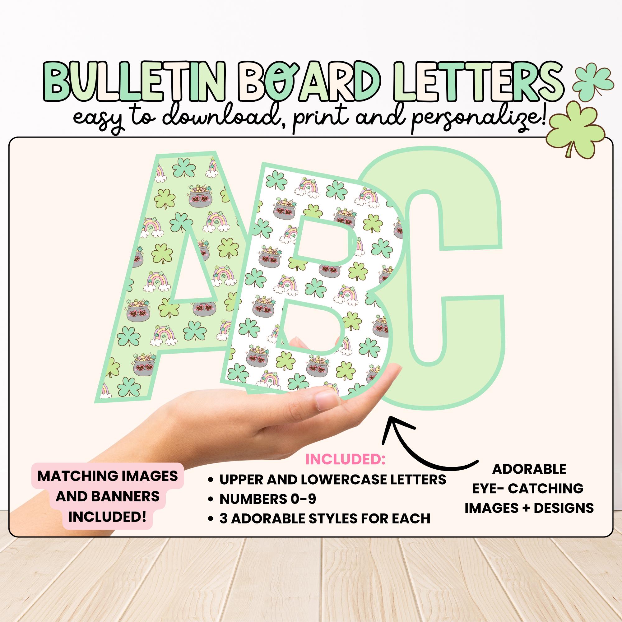 Bulletin Board Letters - Printable Letters for Classroom Decor St ...