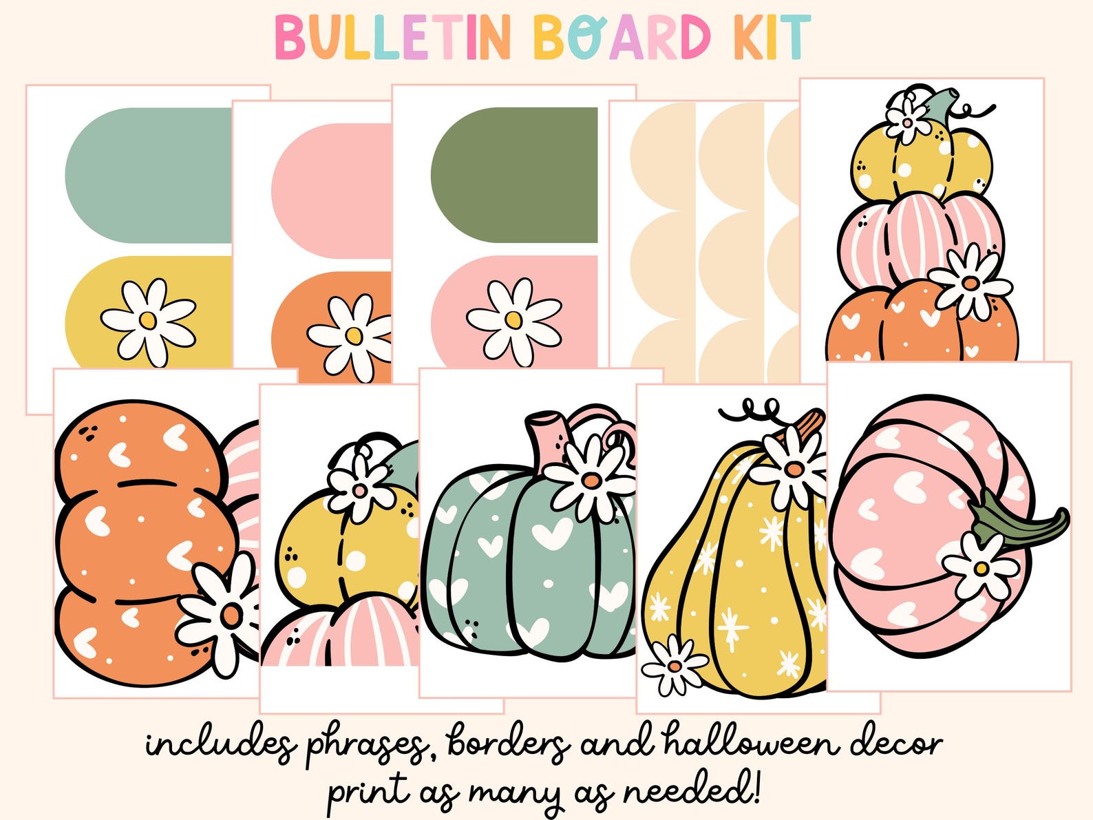 Happy Fall Y'all Bulletin Board Kit: Classroom Decor (digital Download ...