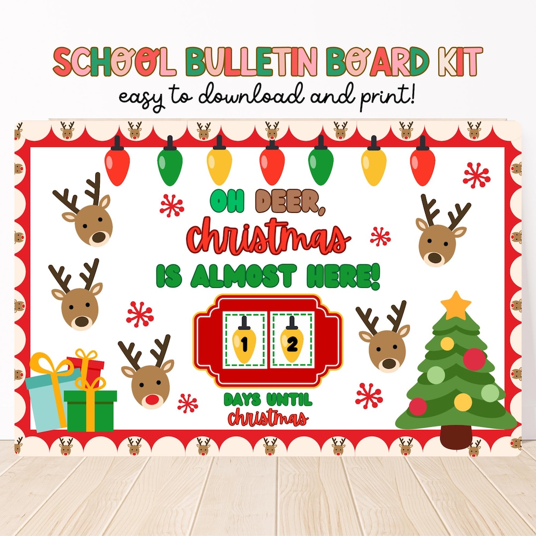 Rudolph the Reindeer Bulletin Board | Christmas Countdown Bulletin ...