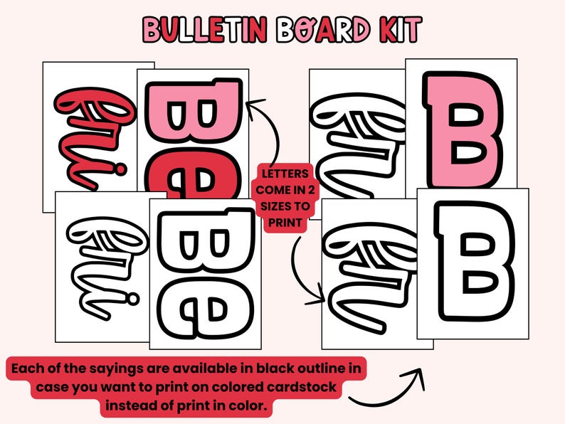 Valentine's Day Bulletin Board Kit: February Classroom Decor (printable ...