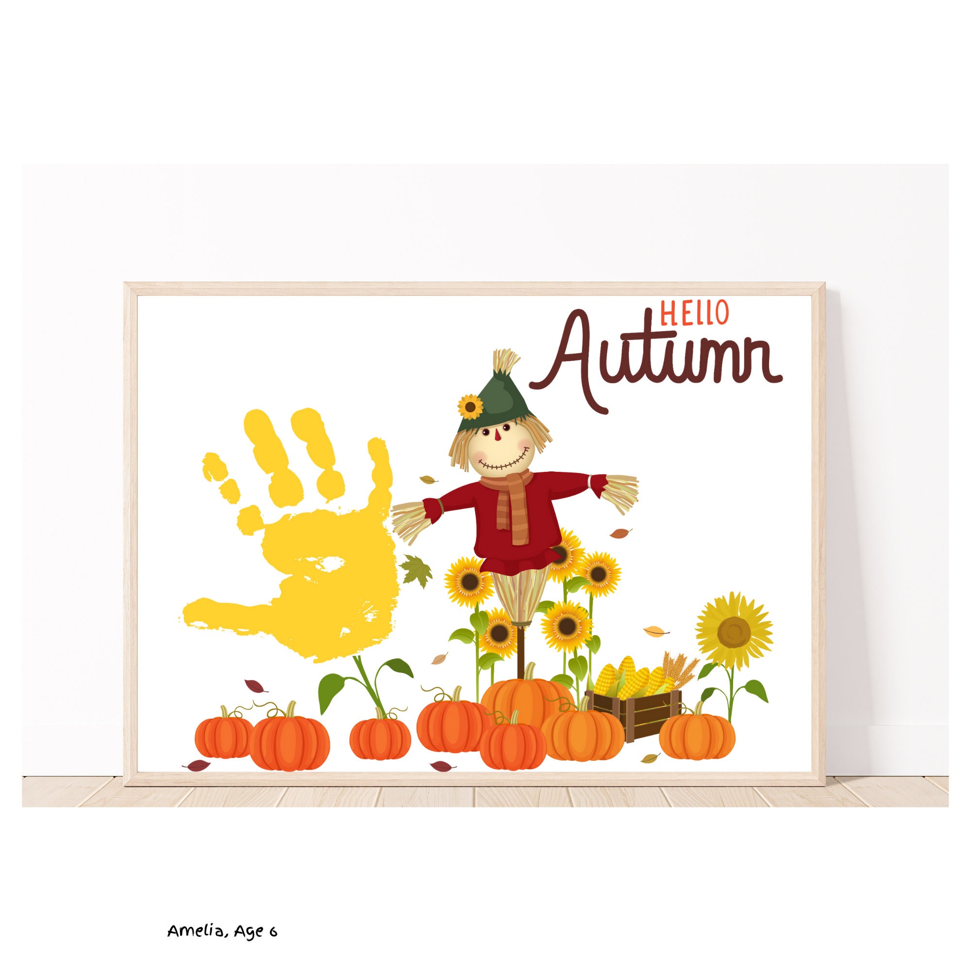 Sunflower Handprint Craft Fall Handprint Art Handprint - Etsy