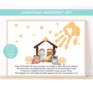 Christmas Nativity Handprint Art: Sunday School Keepsake (digital ...