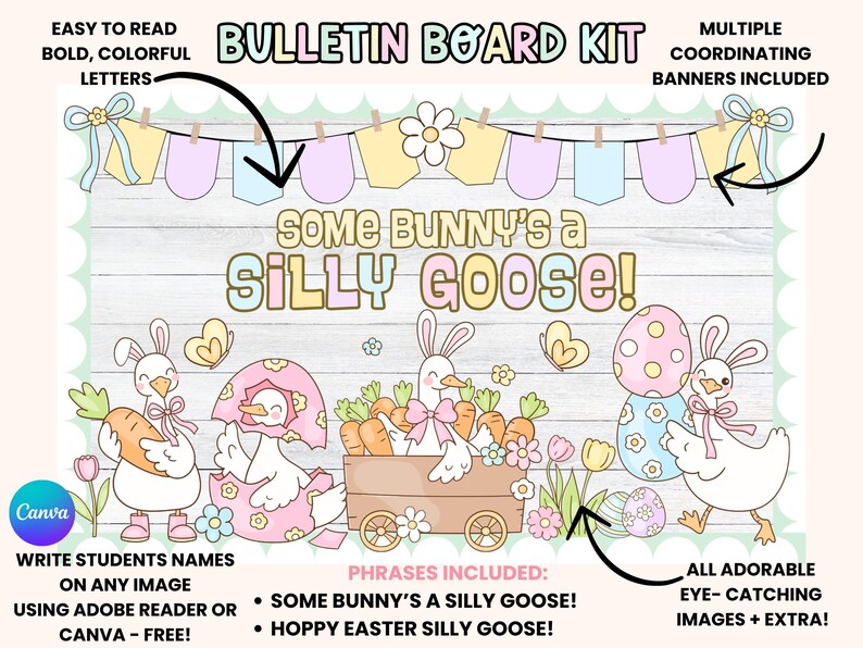 Silly Goose Easter Bulletin Board Kit: Spring Classroom Decor ...