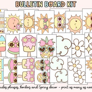 Here Comes the Sun Bulletin Board Kit: Summer Class Decor (digital ...