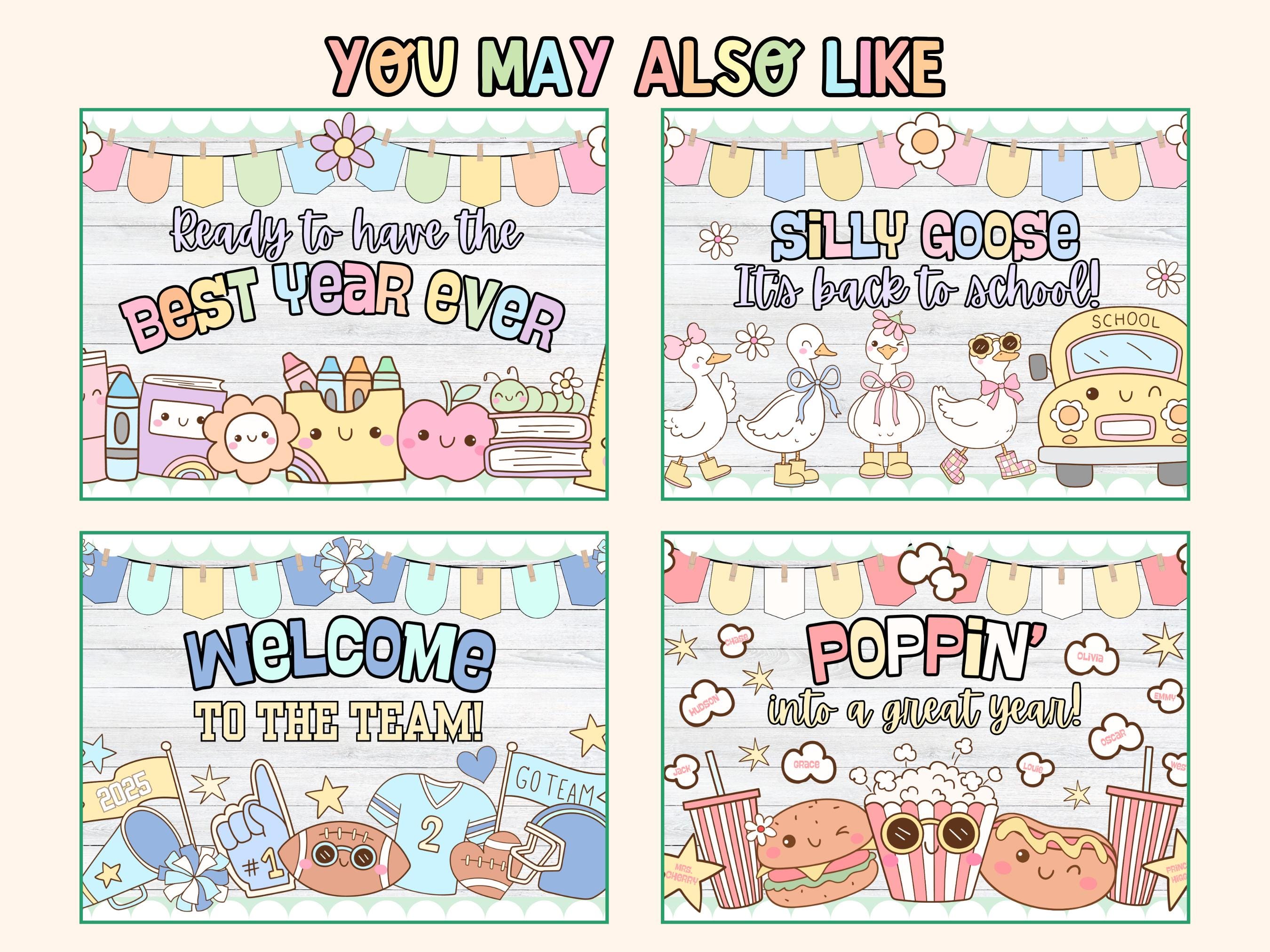 Back to School Bulletin Board Kit: Classroom Decor (PDF Download) - Etsy