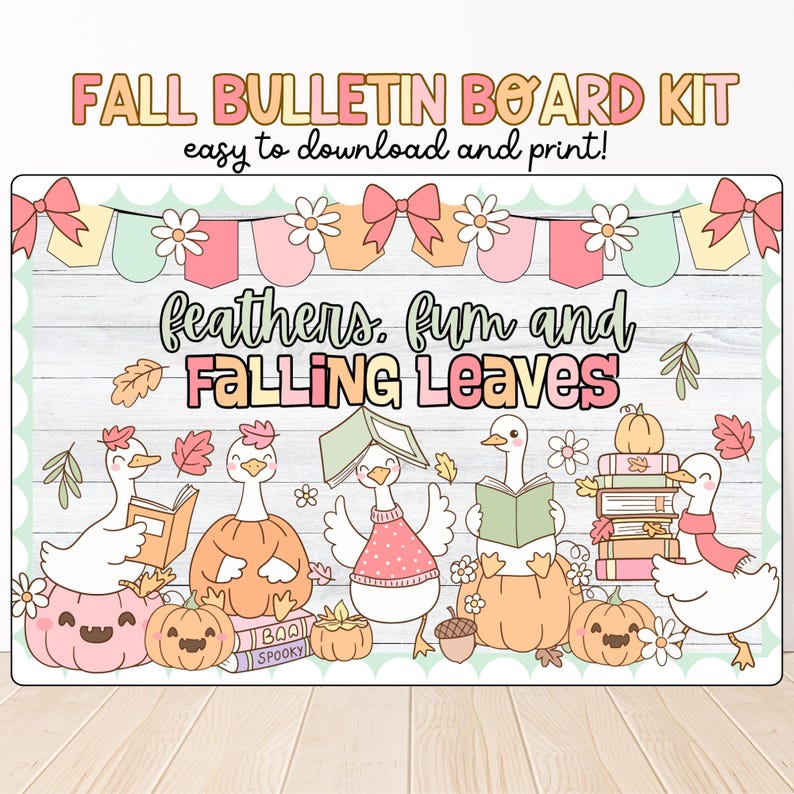 Fall Silly Goose Bulletin Board Kit: Printable Classroom Decor (PDF ...