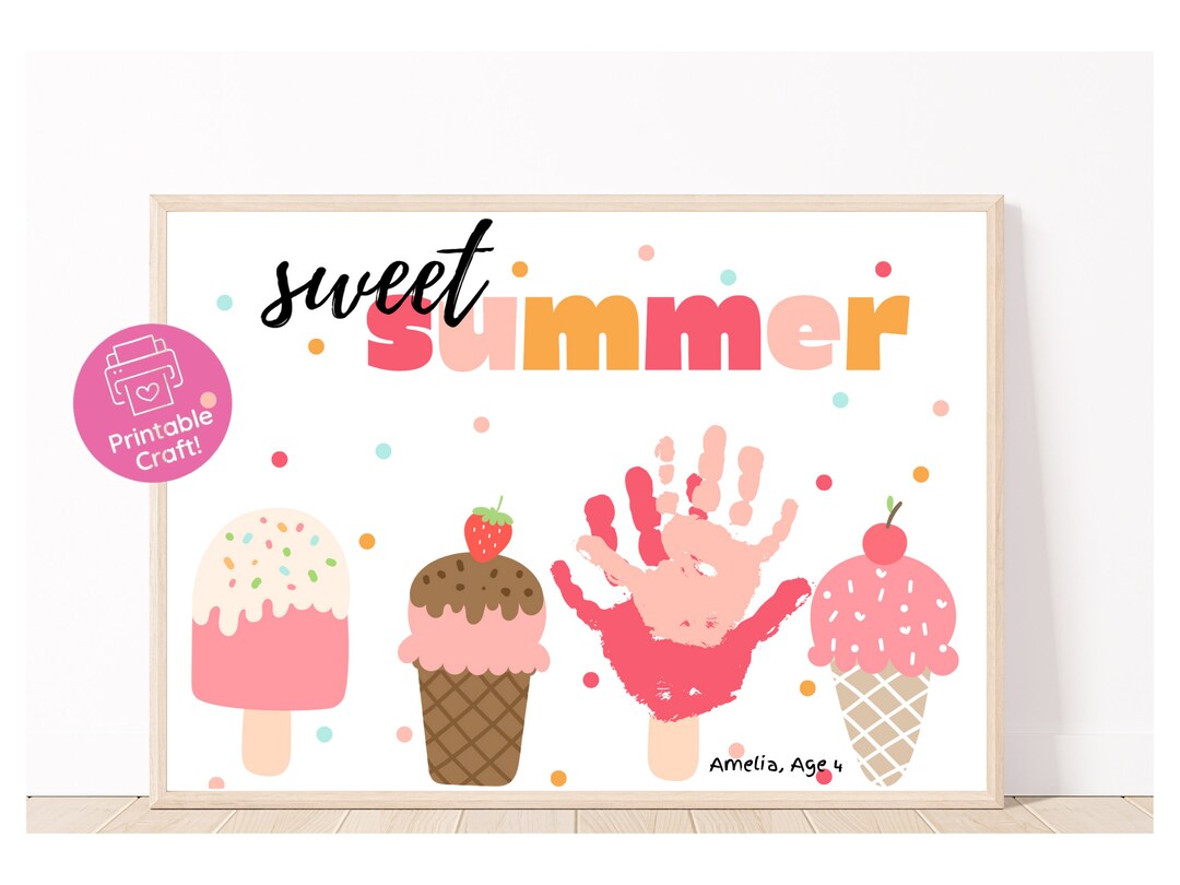 Summer Handprint Craft | Summer Craft for Kids | Summer Handprint Art ...