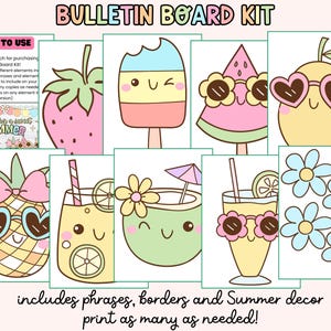 End of Year Bulletin Board Kits, Fun Summer Class Decor, End of Year ...