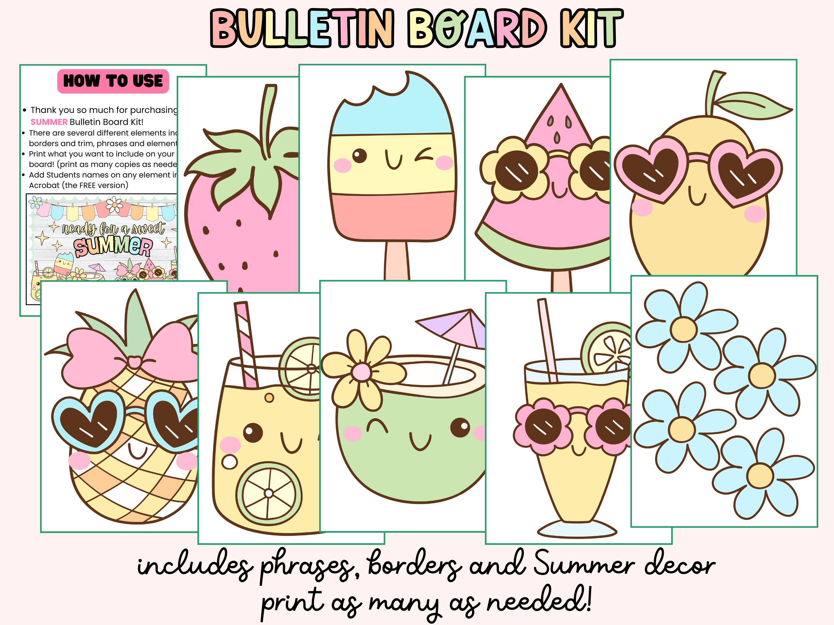 Summer Bulletin Board Kit: End of Year Classroom Decor (digital ...