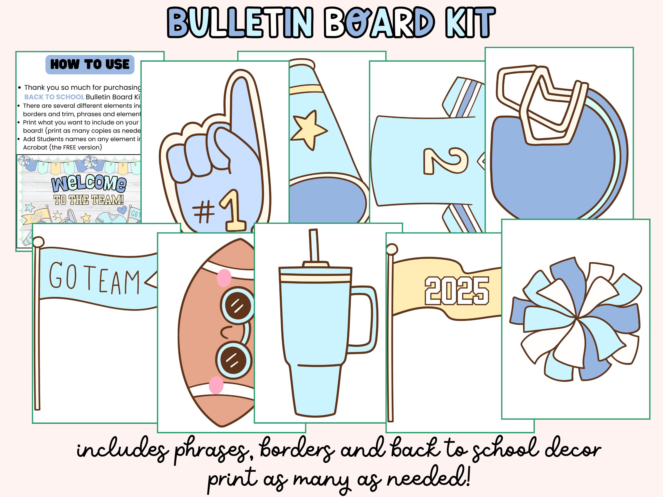 Sports Bulletin Board Kit: Varsity Classroom Decor (digital Download ...