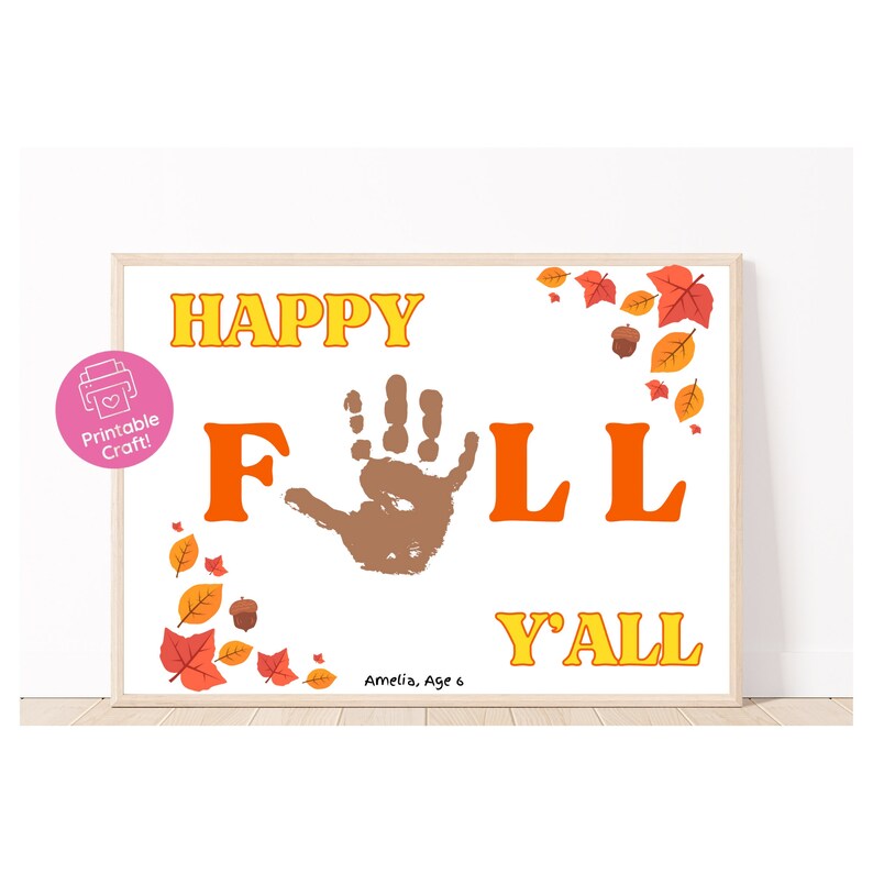 Fall Handprint Craft Fall Craft for Kids Fall Handprint Art Preschool ...