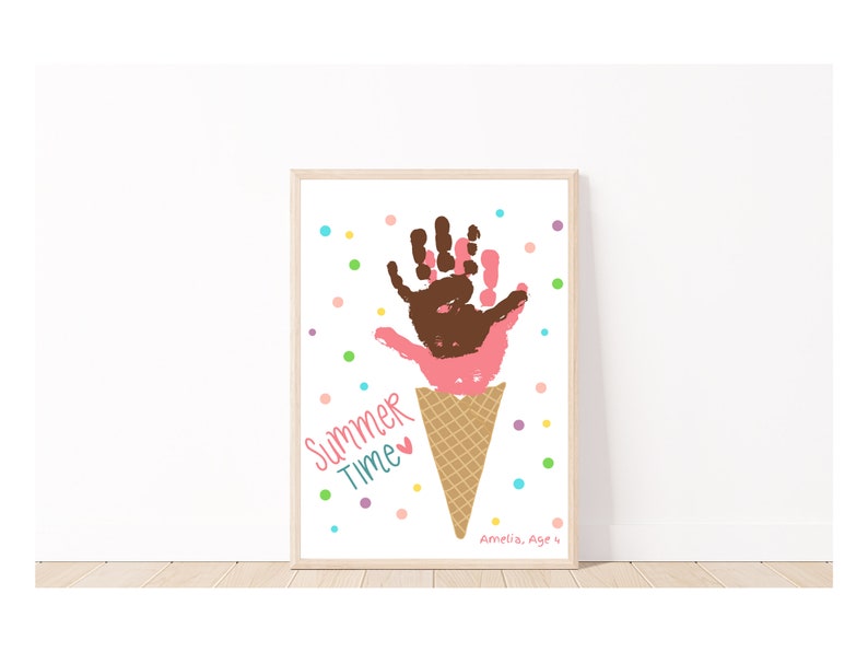 Summer Handprint Craft Summer Craft for Kids Summer Handprint Art Ice ...
